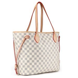 Bags | Checkered Tote With Wristlet | Poshmark
